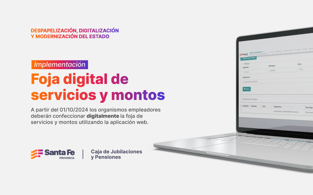 Foja Digital de servicios y montos | Caja de Jubilaciones y Pensiones